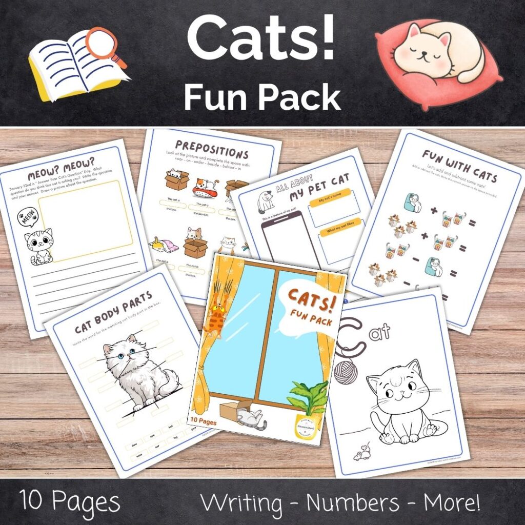 Cats Fun Pack - Homeschool Giveaways