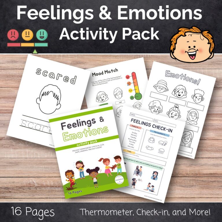 Feelings & Emotions Activity Pack - Homeschool Giveaways