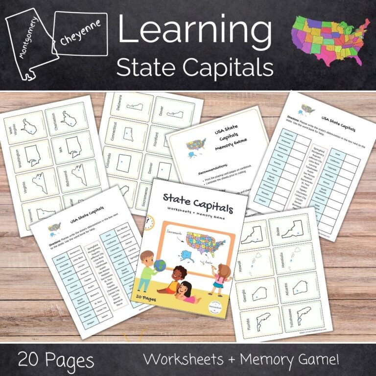 Learning State Capitals - Homeschool Giveaways