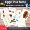 Eggs in a Nest Number & Letter Pack - Homeschool Giveaways