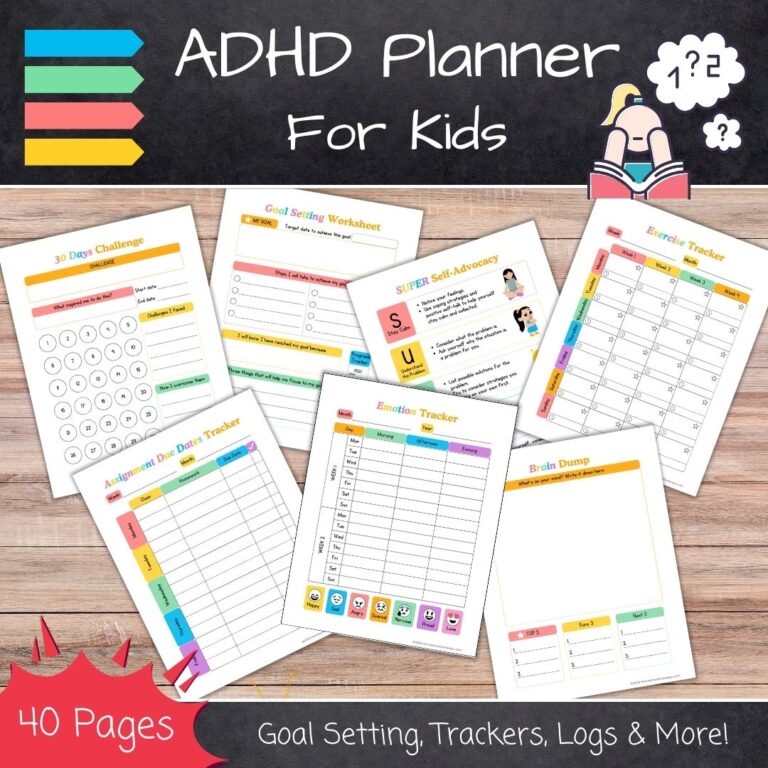 ADHD Planner for Kids - Homeschool Giveaways