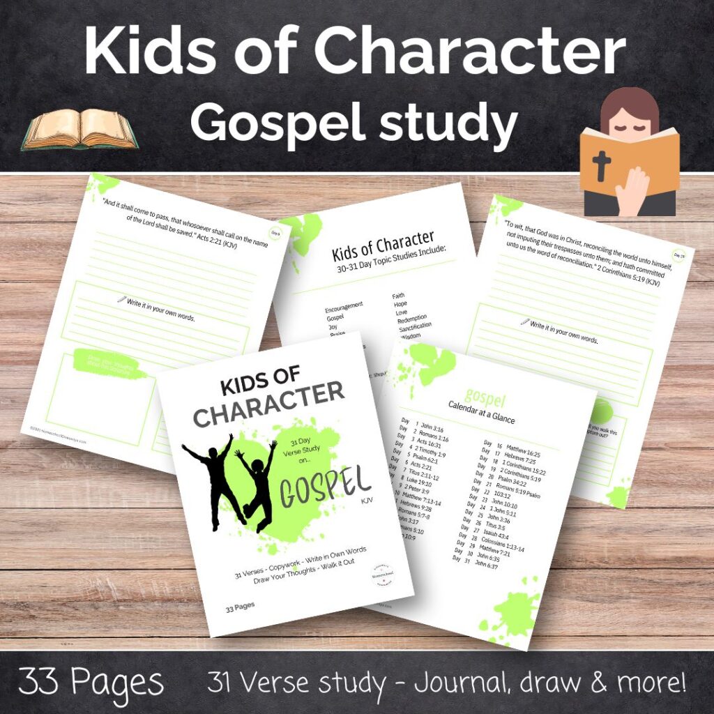 Kids of Character - Bible Study on the Gospel - Homeschool Giveaways