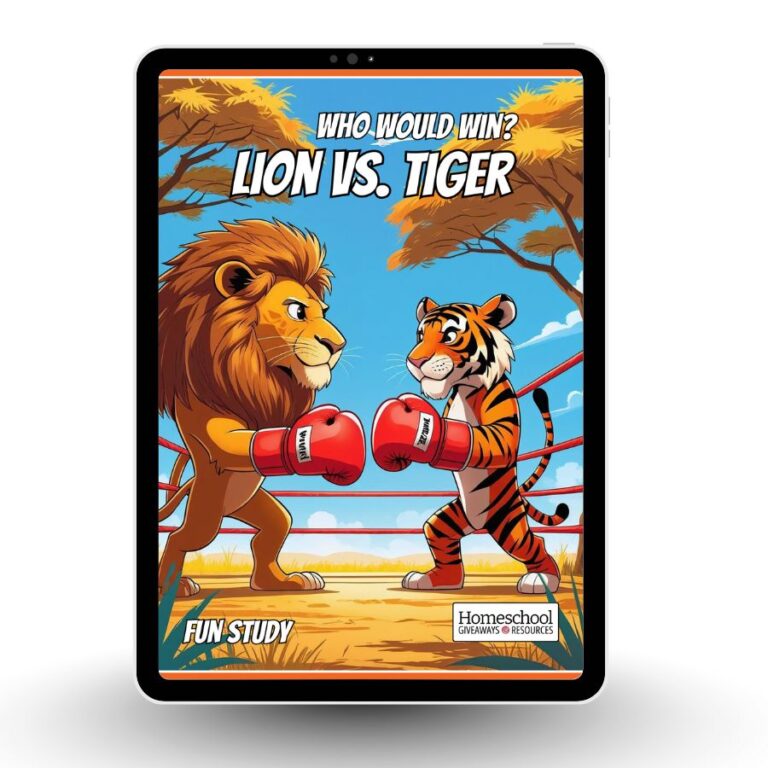 Lion vs Tiger Fun Study - Homeschool Giveaways